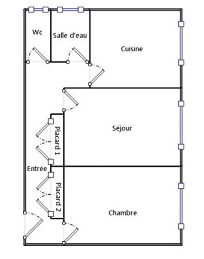 Appartement à vendre - Lubersac - 2 pièces - 1 chambre