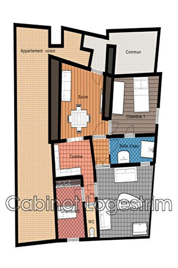 Appartement à vendre - Congénies - 2 pièces - 1 chambre