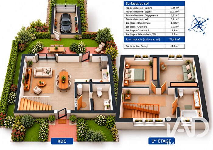 Maison 3 pièces à vendre à Tournefeuille, Petit Train, Quéfets