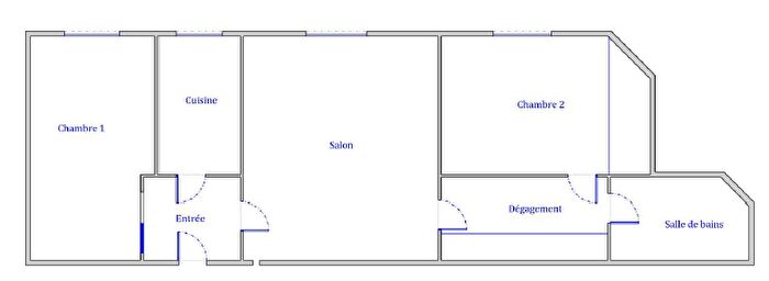 Appartement à vendre - Paris e , Jean Moulin, Porte dOrléans - 3 pièces - 2 chambres