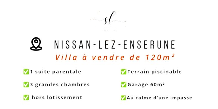 Maison à vendre - Nissan-lez-Enserune - 5 pièces - 4 chambres