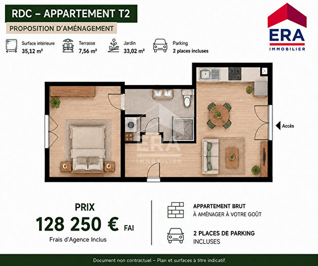 Appartement 2 pièces à Angresse, à vendre
