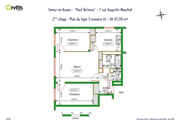 Appartement 3 pièces à louer - Semur-en-Auxois