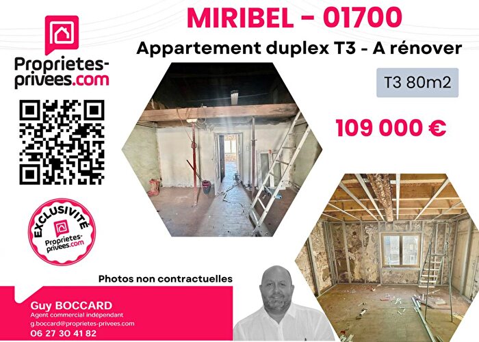 Appartement à vendre - Miribel - 3 pièces - 2 chambres