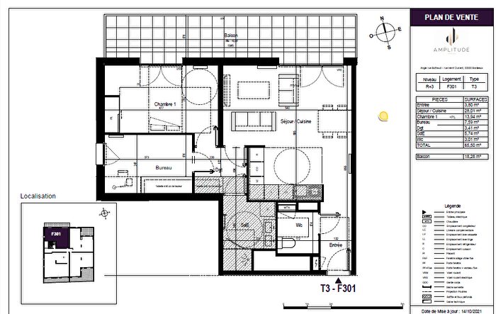 Appartement 3 pièces à Bordeaux, La Bastide, à louer
