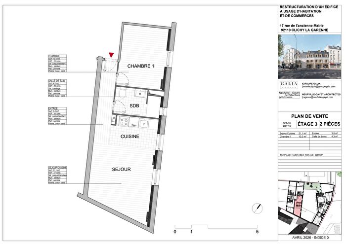 Appartement 2 pièces à vendre à Clichy, Fournier, Pasteur, Bac d'Asnières