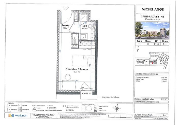 Saint-Nazaire, Ouest : Appartement 1 pièce à louer