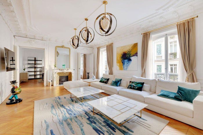 Triangle d'Or, Paris 8ème arrondissement - Appartement 5 pièces à louer