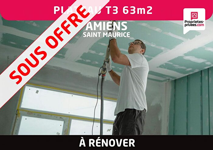 Appartement à vendre - Amiens, Saint-Maurice - 3 pièces - 1 chambre