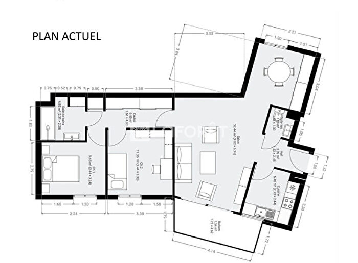 Appartement 4 pièces à Paris 20ème, Télégraphe, Pelleport, Saint-Fargeau, à vendre