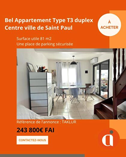 Appartement 3 pièces à vendre - Saint-Paul, Fleurimont