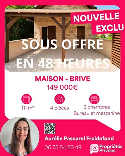 Maison 4 pièces à vendre - Brive-la-Gaillarde, Pont de La Bouvie, Gaubre, Estavel, Tujac