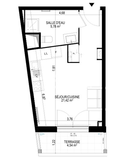 Appartement à vendre - Monteux - 1 pièce