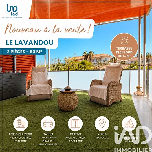 Le Lavandou, Centre-ville, Plage du Lavandou, Pointe Pilon : Appartement 2 pièces à vendre