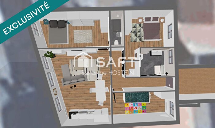 Appartement à vendre - Villerupt - 5 pièces - 3 chambres