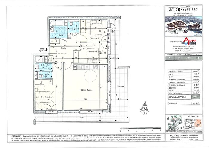 Appartement à vendre - La Chapelle-dAbondance - 4 pièces - 3 chambres