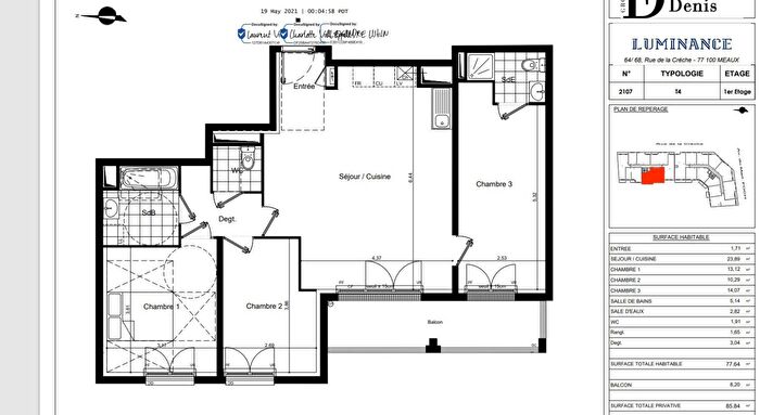 Meaux, Saint-Nicolas, Foch : Appartement 4 pièces à louer