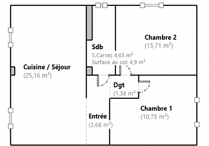 Metz, Sablon : Appartement 3 pièces à louer