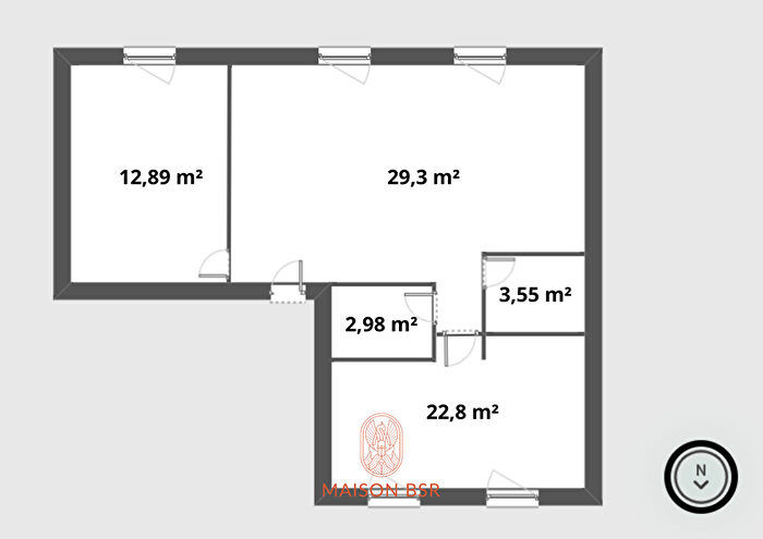 Appartement à vendre - Nantes, Monselet - 3 pièces - 2 chambres