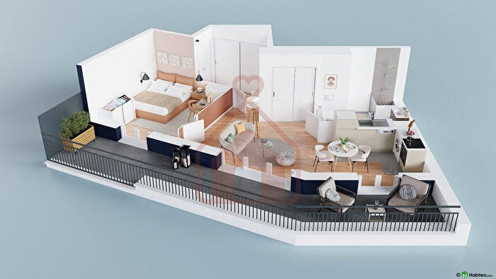 Appartement à vendre - Villejuif, Centre-ville - 2 pièces - 1 chambre