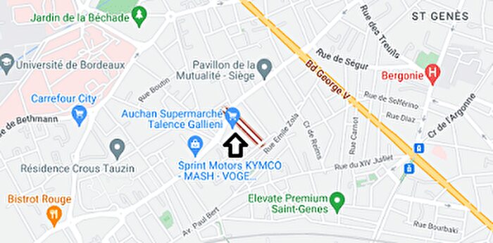 Zola-La Tailade, Talence : Appartement 1 pièce à louer