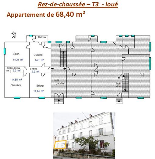 Lons-le-Saunier - Appartement 4 pièces à vendre