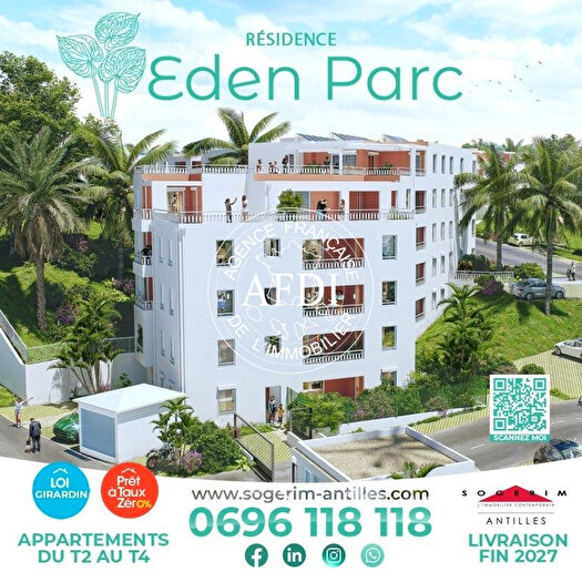 Appartement à vendre - Le Lamentin - 2 pièces - 1 chambre