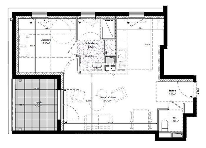 Appartement à vendre - Salon-de-Provence, Centre-ville - 2 pièces - 1 chambre