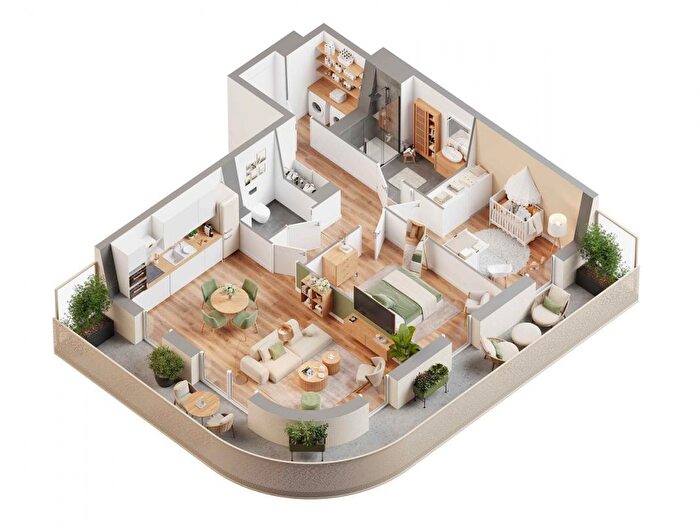 Appartement à vendre - Béthune, Gare - 3 pièces - 2 chambres