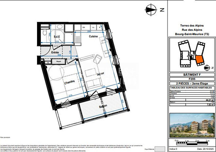 Appartement à vendre - Bourg-Saint-Maurice, Bourg-Saint-Maurice - 2 pièces - 1 chambre