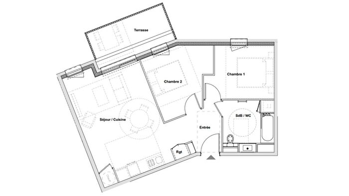 Appartement à vendre - Riom, Gare, Dagneaux, Moulin dEau, Planchepaleuil, Le Marais - 3 pièces - 2 chambres