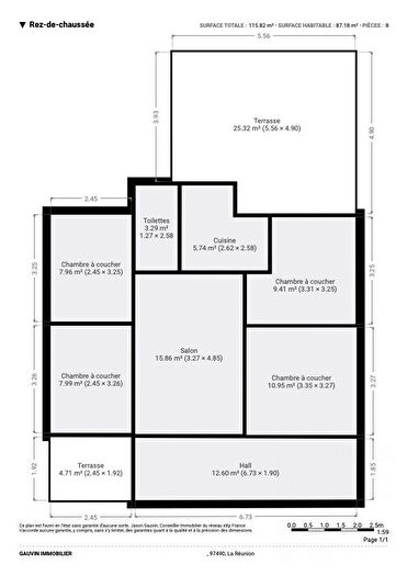 Maison à vendre - Sainte-Suzanne, Bagatelle - 8 pièces - 4 chambres