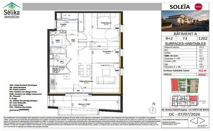 Appartement 3 pièces à vendre - La Teste-de-Buch, L'Enclos d'Alis, Notre-Dame des Monts, Ninots, Miquelots