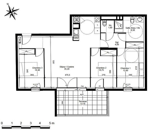 Appartement à vendre - Vendargues - 4 pièces - 3 chambres