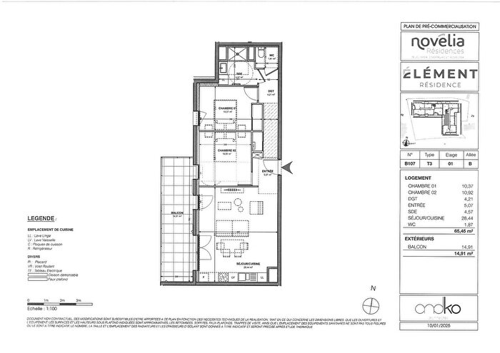 Appartement à vendre - Embrun - 3 pièces - 2 chambres