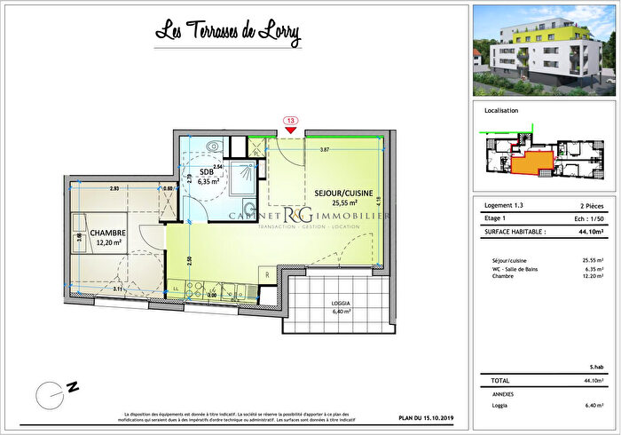 Metz, Devant les Ponts - Appartement 2 pièces à louer