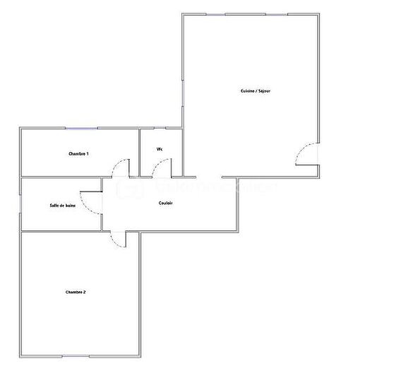 Appartement à vendre - Dieppe, Centre-ville, Saint-Pierre, Chanzy - 3 pièces - 2 chambres