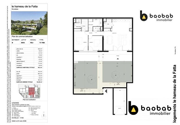 Appartement 3 pièces à Novalaise, à vendre