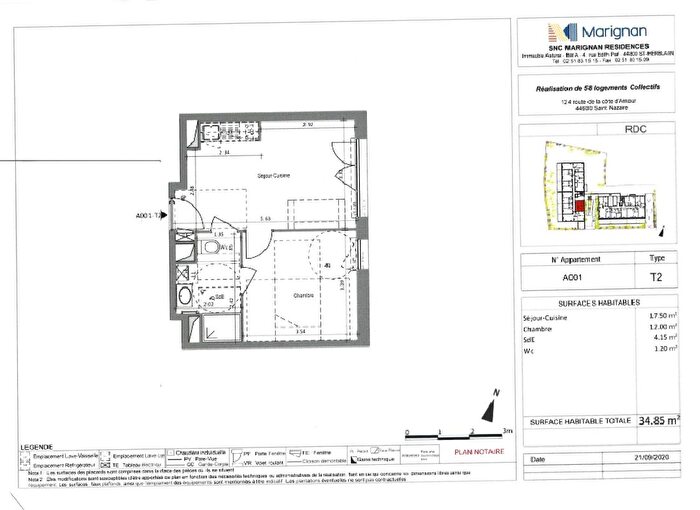 Appartement 2 pièces à louer - Saint-Nazaire, Ouest