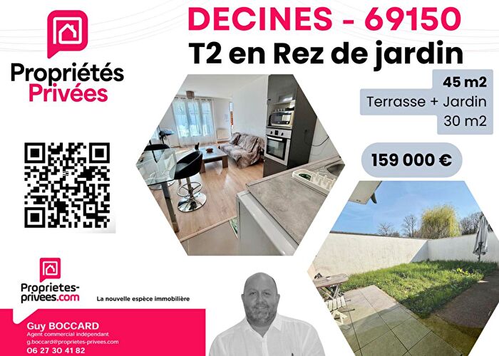 Appartement à vendre - Décines-Charpieu, Sablon - 2 pièces - 1 chambre