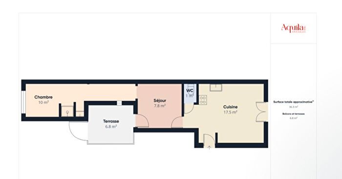 Appartement à vendre - Villeurbanne, Grand Clément - 2 pièces - 1 chambre