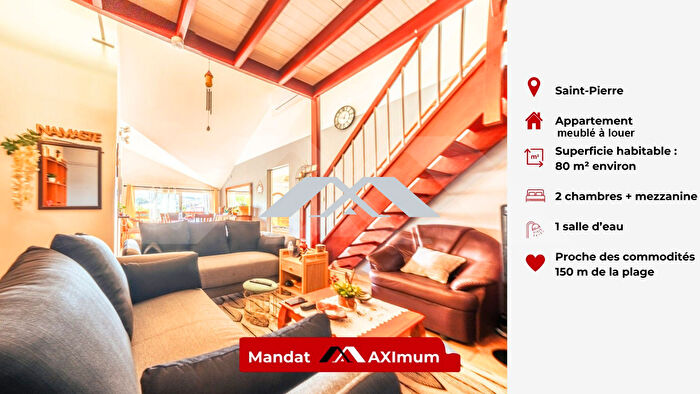 Appartement à louer - Saint-Pierre, Centre-ville - 3 pièces - 2 chambres