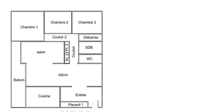 Appartement à vendre - Évreux, Centre-ville - 5 pièces - 3 chambres