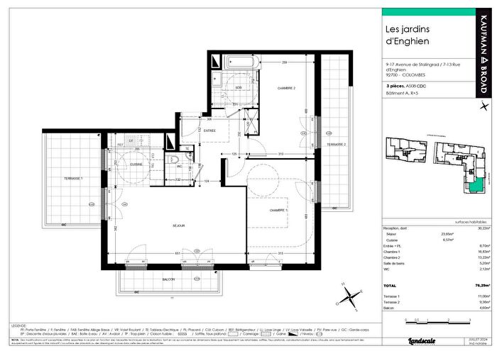 Colombes, Fossés Jean Bouvier - Appartement 3 pièces à louer