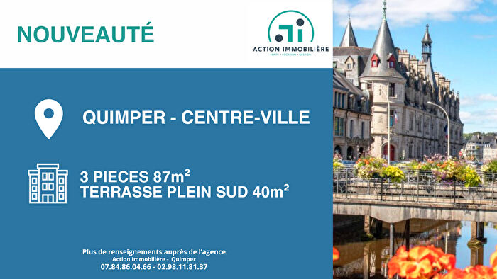 Appartement à vendre - Quimper, Centre-ville - 3 pièces - 1 chambre