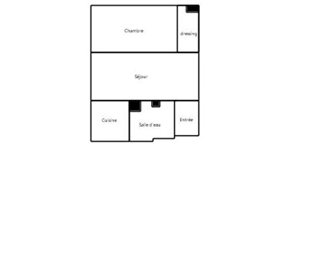 Appartement à vendre - Bobigny, Centre-ville - 2 pièces - 1 chambre