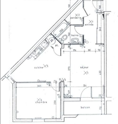 Appartement à louer - Clermont-Ferrand, Saint-Jacques - 2 pièces - 1 chambre