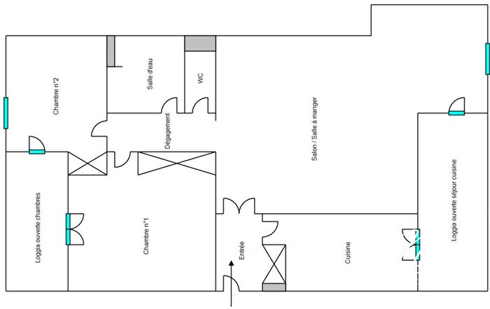 Appartement à vendre - Nîmes, Grézan - 3 pièces - 2 chambres