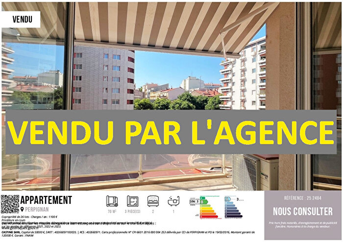 Appartement à vendre - Perpignan, Clémenceau - 3 pièces - 2 chambres