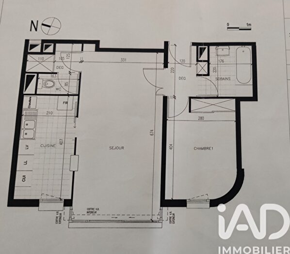 Appartement à vendre - Neuilly-sur-Marne, Carnot, République - 2 pièces - 1 chambre
